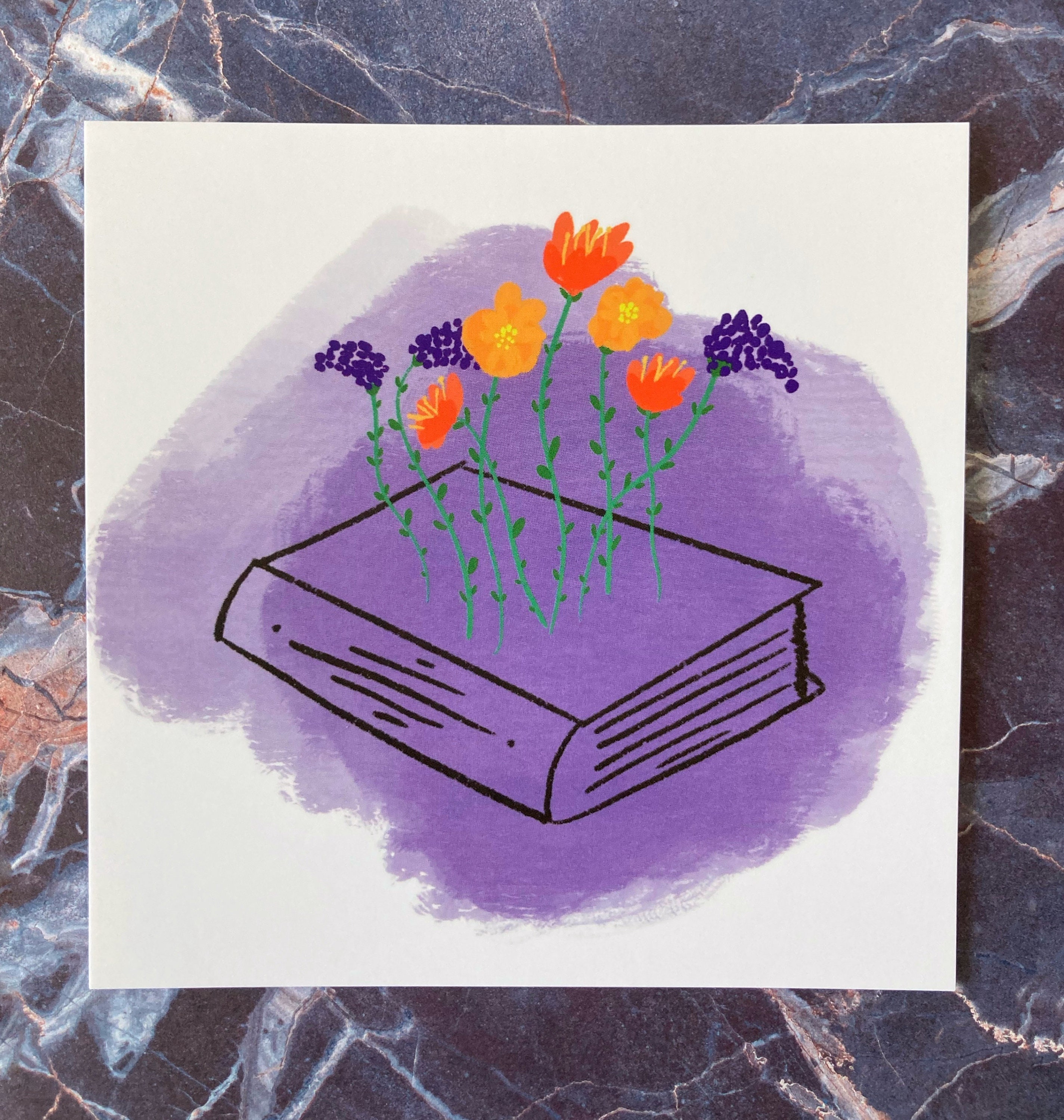 Floral Blooming Book Art Print Home Decor Prints Summer - Etsy Denmark