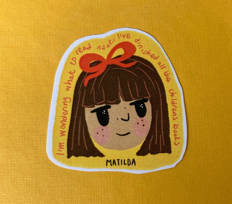 Girls of Books Sticker Matilda Paper Sticker - Etsy