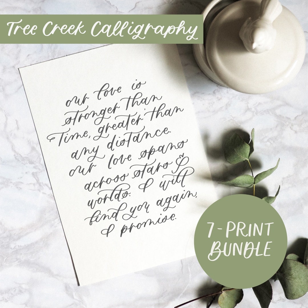 Crescent City Calligraphy Quotes Print Set - Sarah J Maas Universe ...