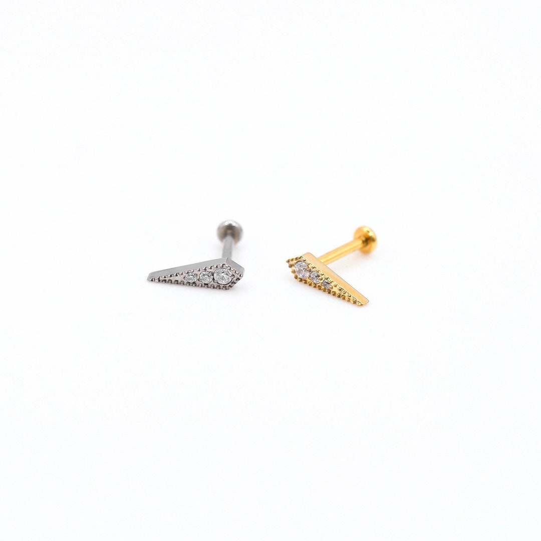NEW! Titanium Threadless Earring • Helix Earring • Cartilage Earring ...