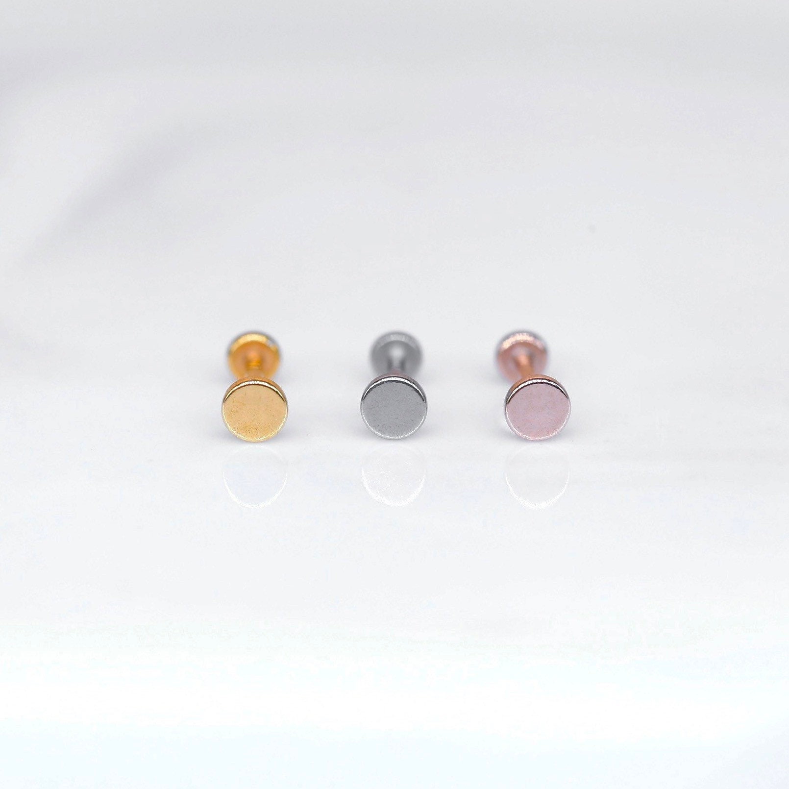 3mm DISC Threadless Stainless Steel Piercing | Etsy