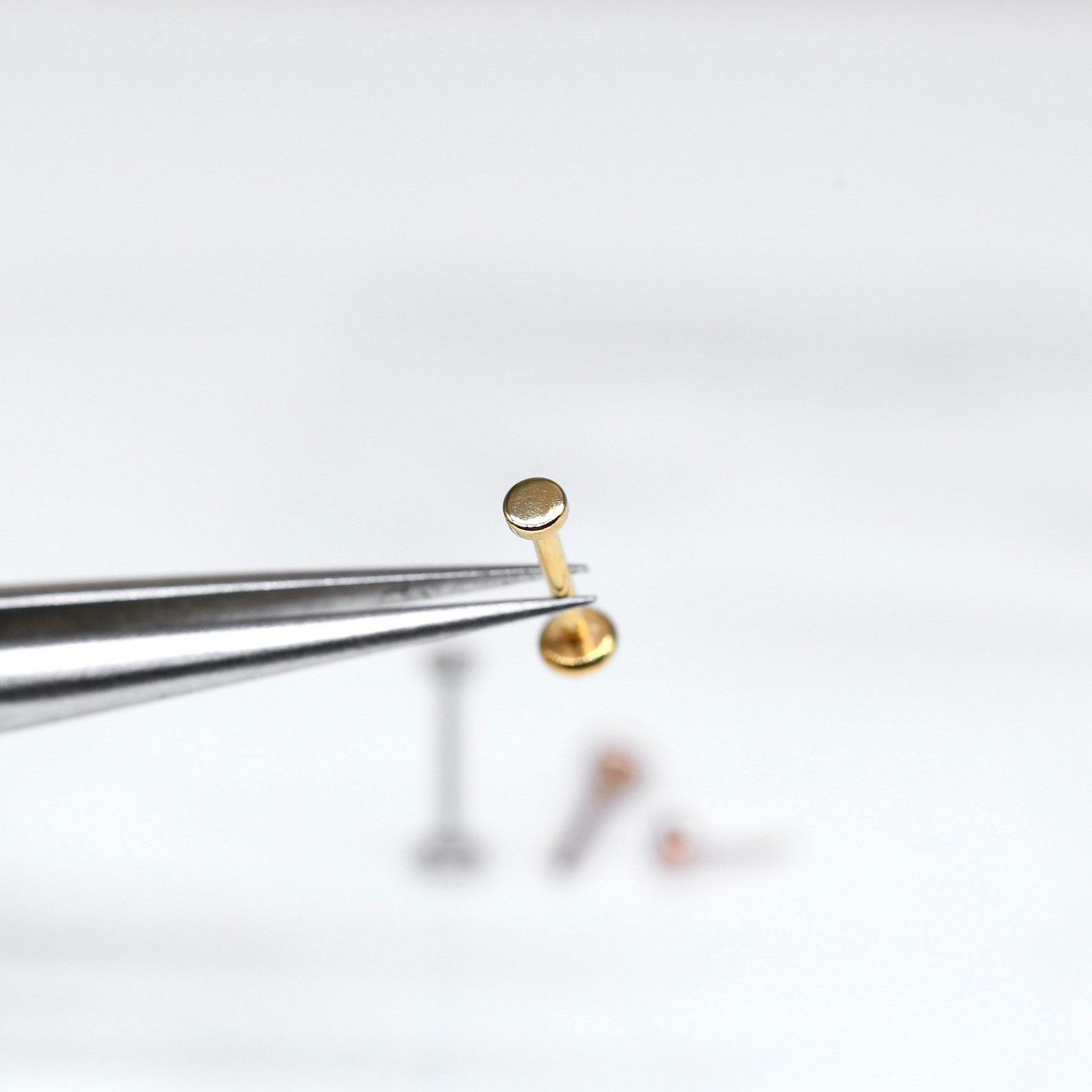 2mm TINY DISC 20G 18G 16G Threadless Stainless Steel - Etsy