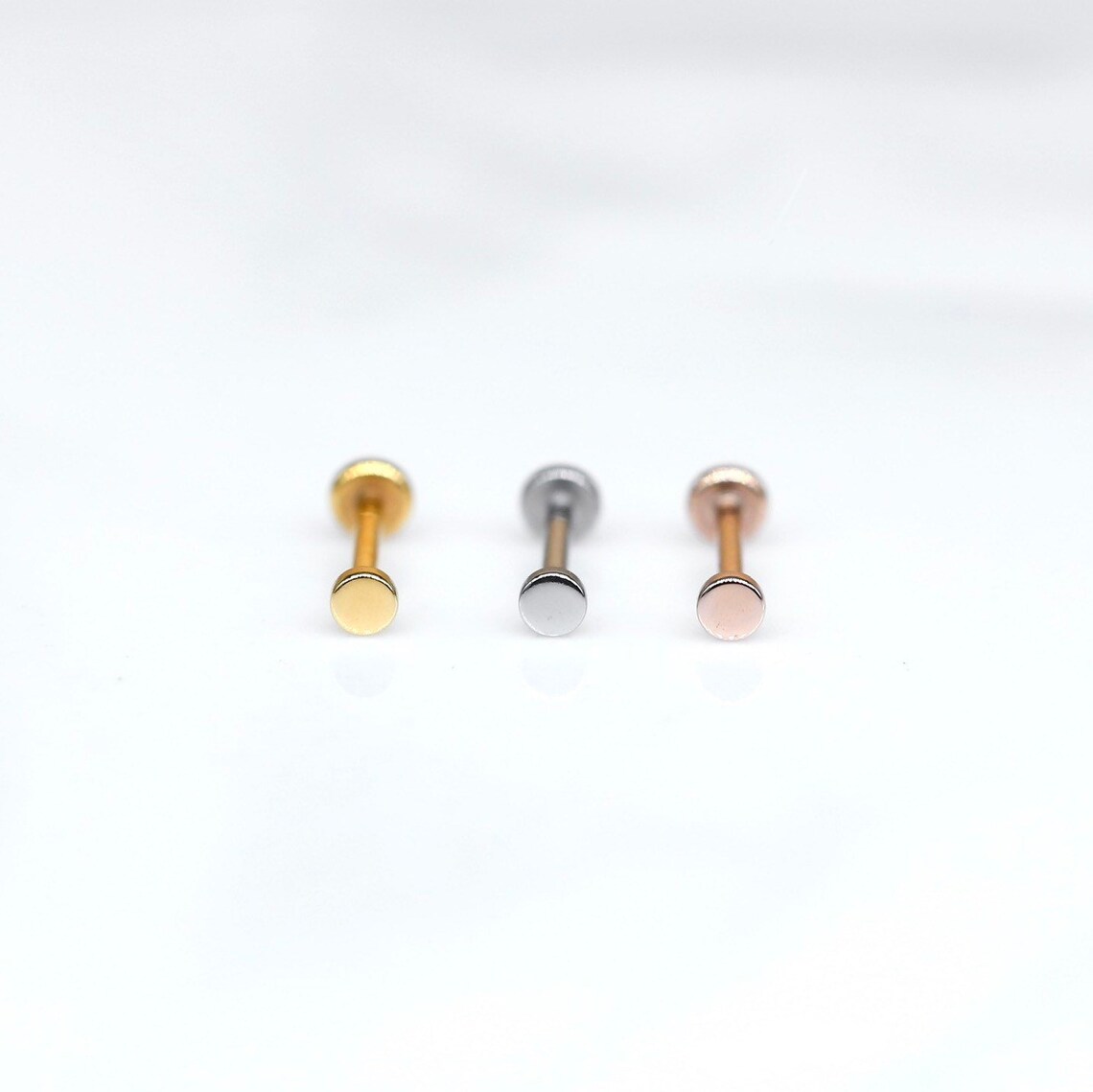 2mm TINY DISC 20G 18G 16G Threadless Stainless Steel - Etsy