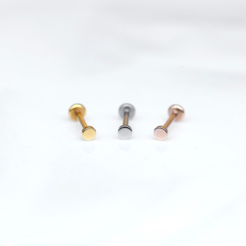 2mm TINY DISC 20G 18G 16G Threadless Stainless Steel - Etsy