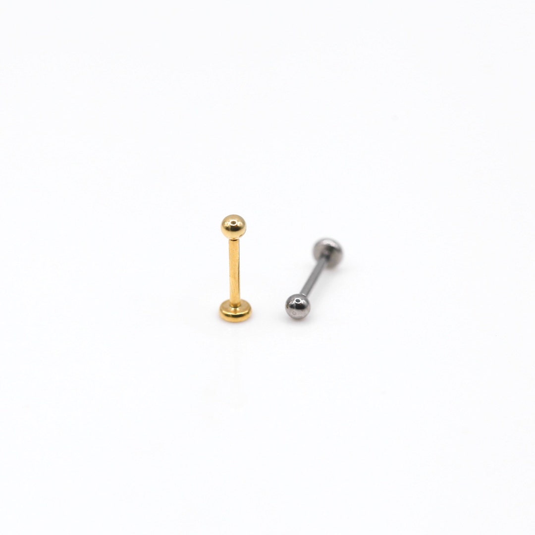NEW Tiny Threadless 2mm BEAD Stud • F136 Titanium Earring • Labret Stud • Tragus Earring • Nose ...