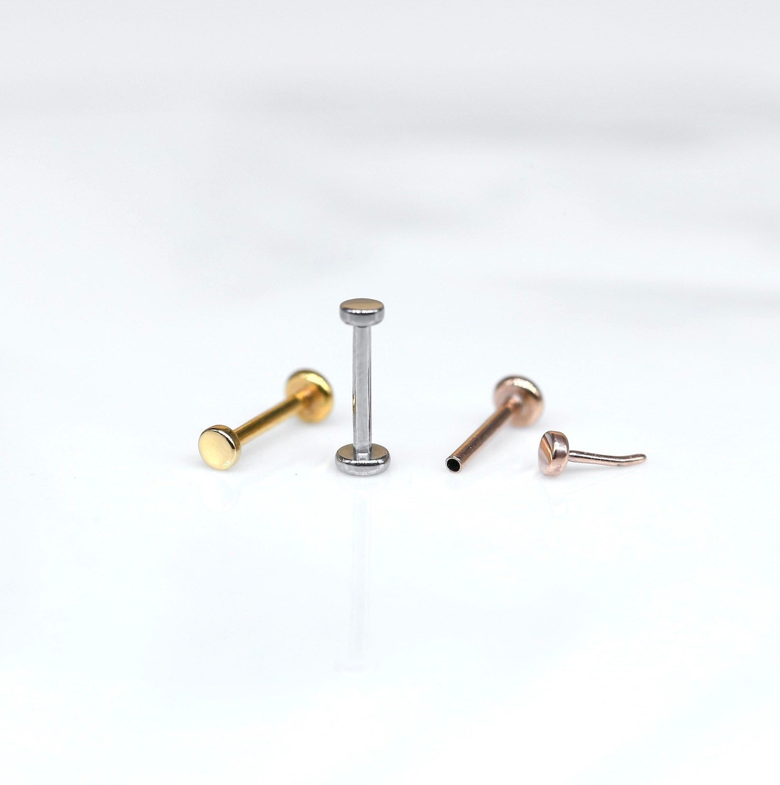 2mm TINY DISC 20G 18G 16G Threadless Stainless Steel - Etsy