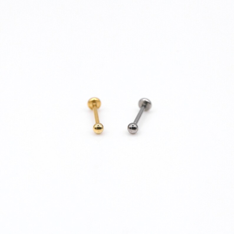 NEW Tiny Threadless 2mm BEAD Stud F136 Titanium Earring - Etsy