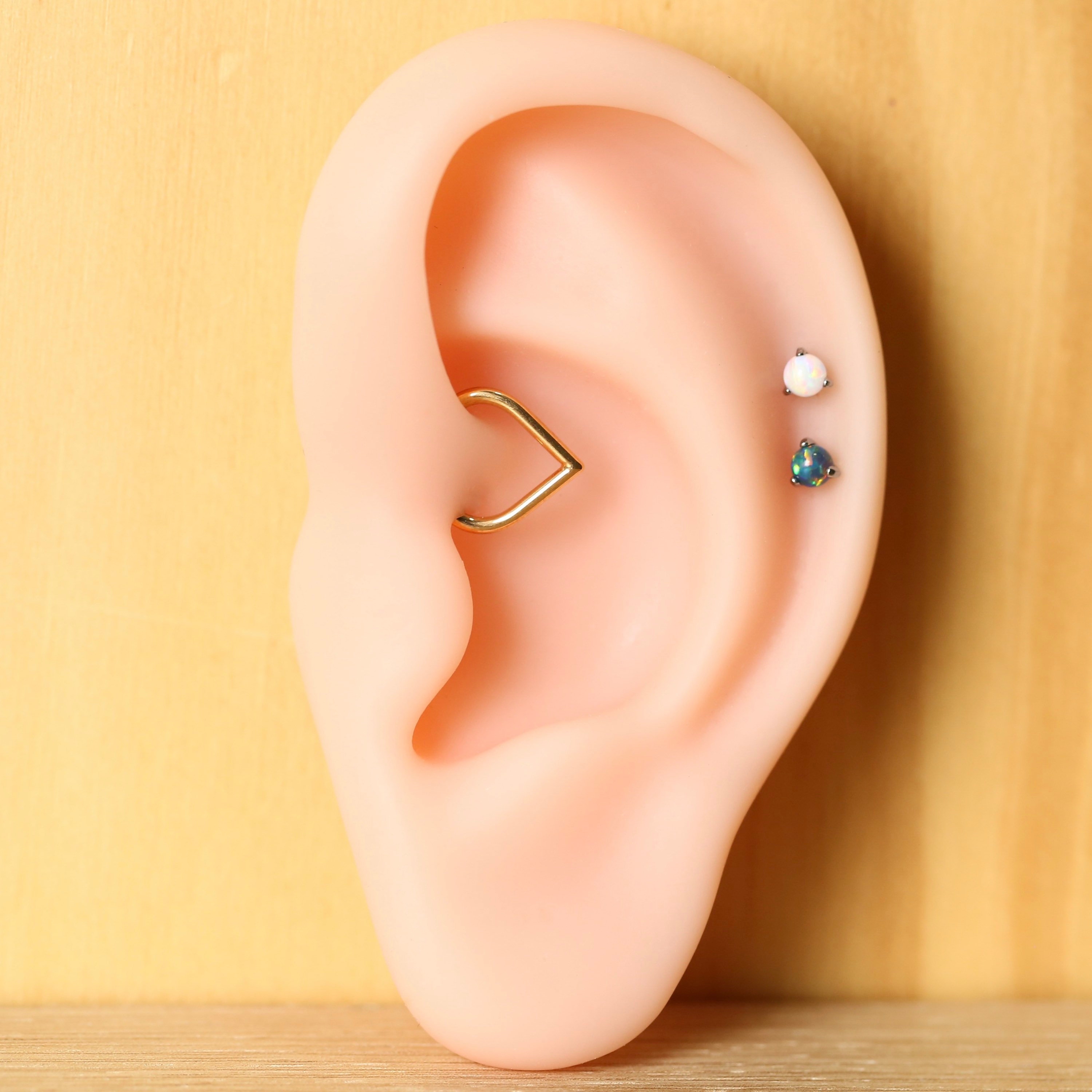 16G TITANIUM Teardrop Triangle 8mm Hinged Segment Ring - Etsy