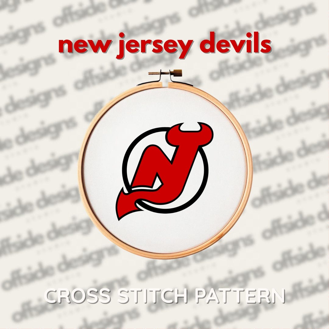 New Jersey Devils Logo Cross Stitch Pattern - Etsy