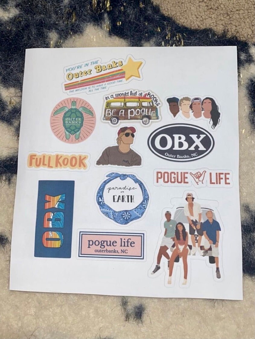 Large Outer banks sticker sheet | Etsy