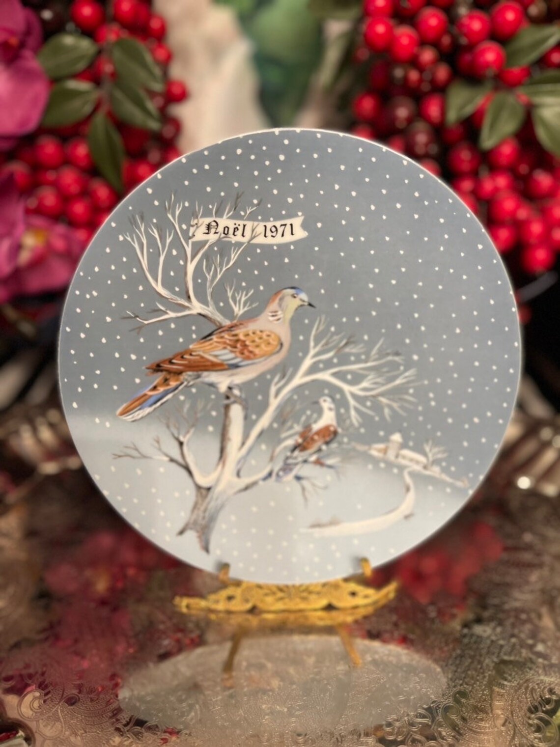Vintage Haviland Limoges Two Turtle Doves Plate Twelve Days - Etsy