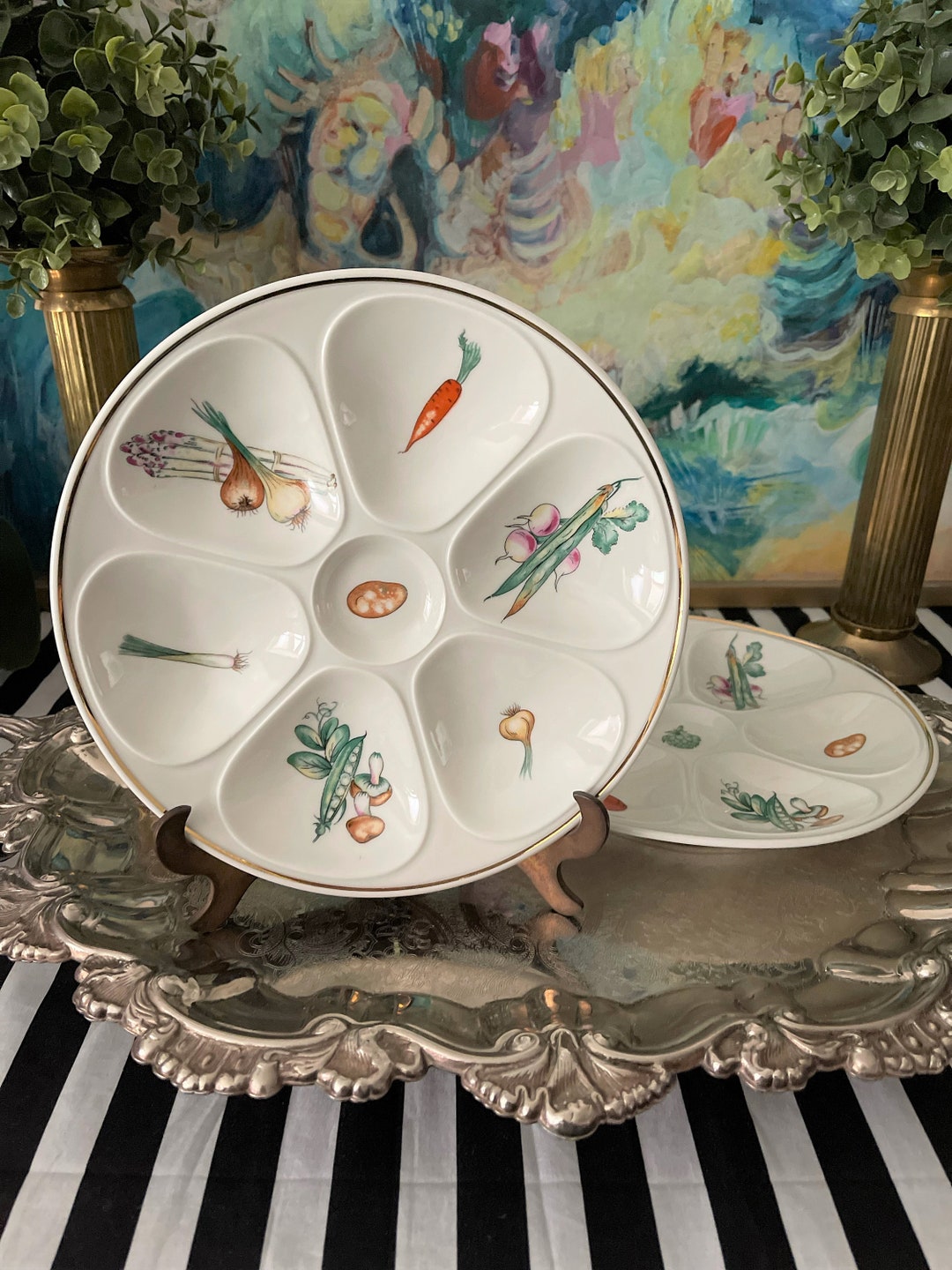 Lovely Pair of French Oyster Plates,louis Lourioux Le Foune Oyster ...