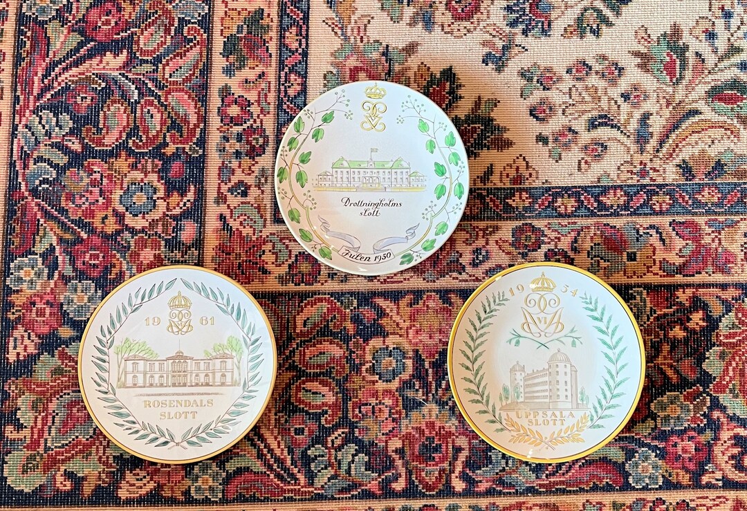 Swedish Commemorative Castle Plates, Set of 3, Plate Wall Decor ...