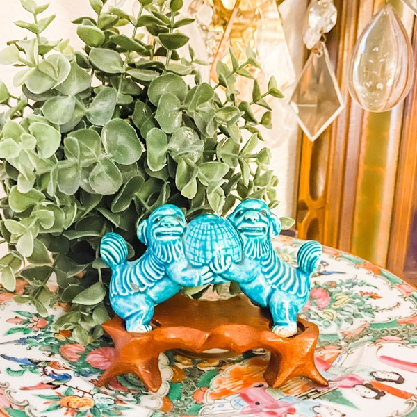 Turquoise Foo Dogs - Etsy