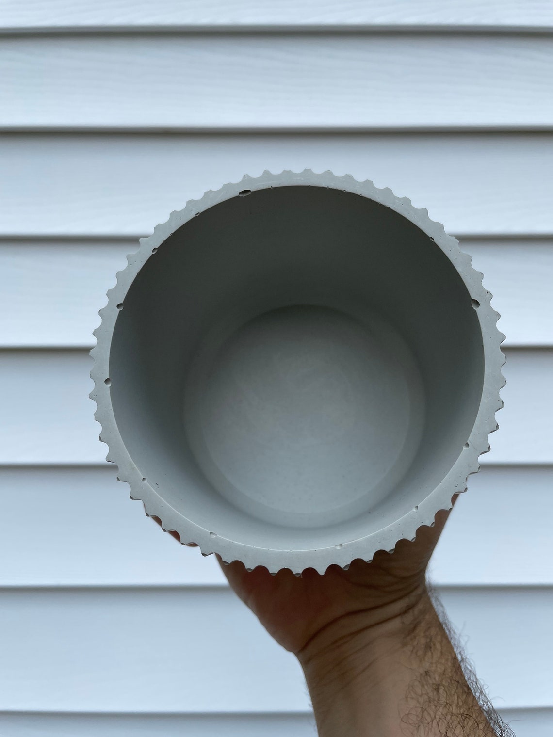 MEDIUM 4 Ridged Concrete Container SEALED - Etsy