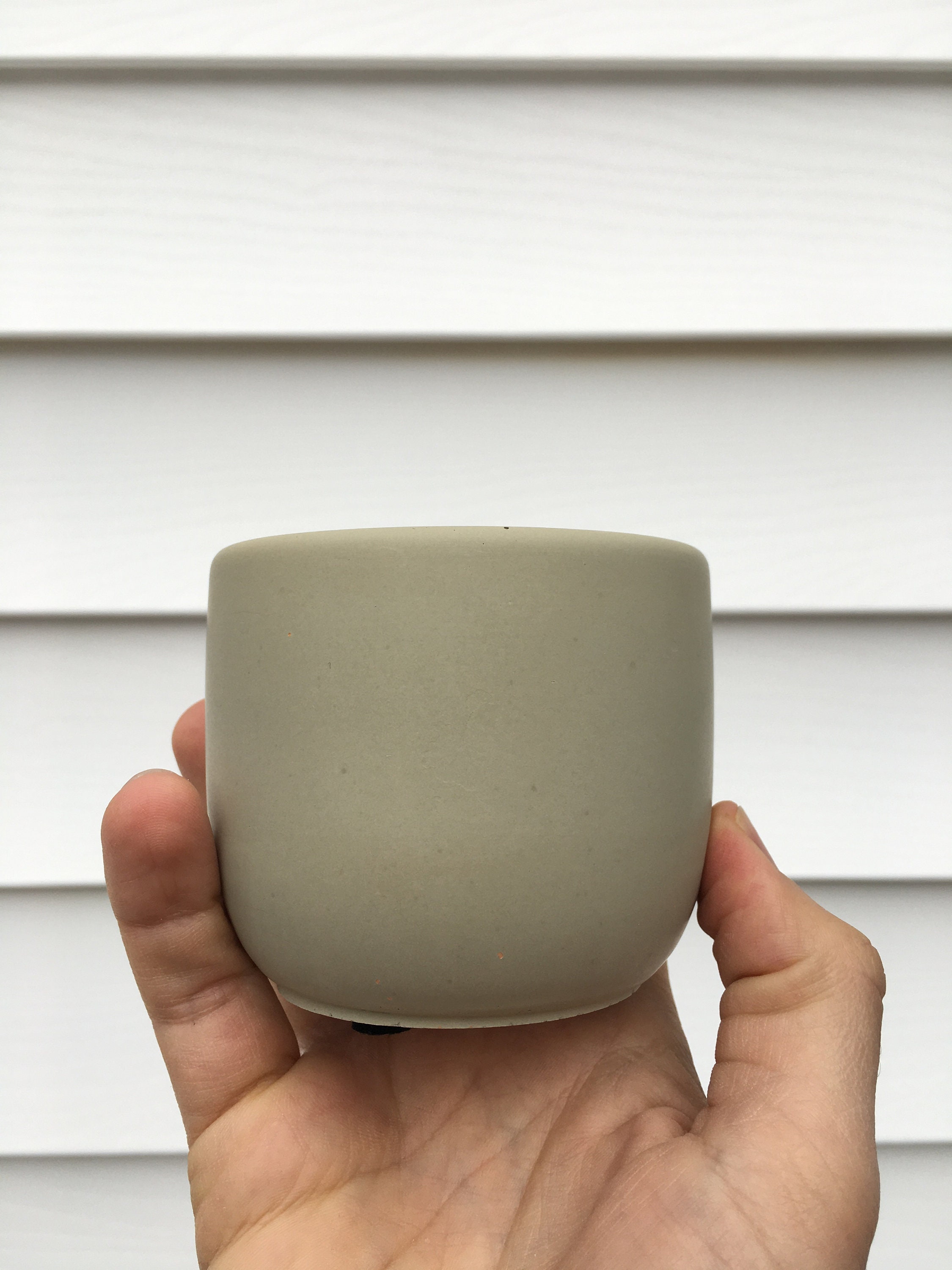 SMALL (3") Concrete Container - SEALED - Minimalist - Modern - Etsy