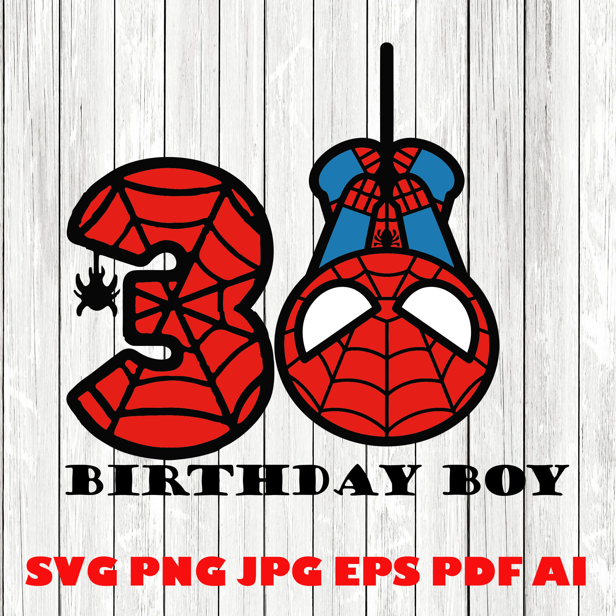 Spiderman 3rd Birthday Digital File Svg PNG Happy Birthday Spiderman ...