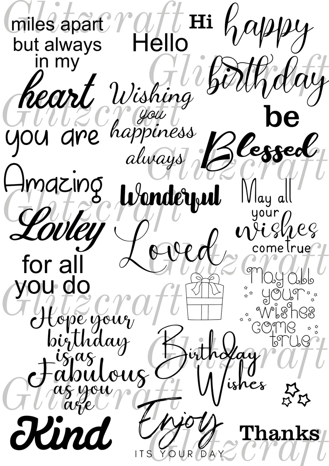 Sentiments File, Sentimental Bundle File, Printable Card Making, JPG ...