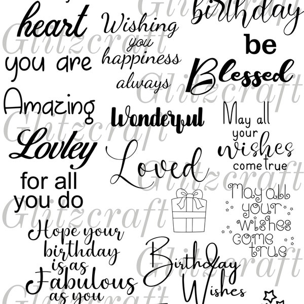 Birthday Sentiments - Etsy