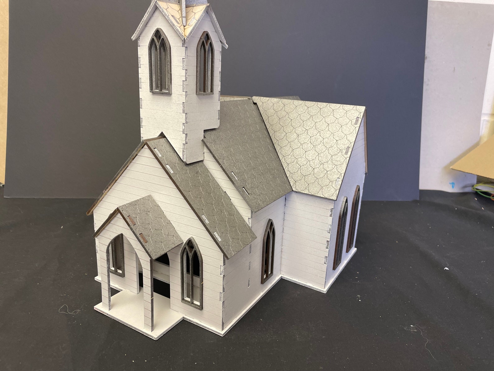 3D Church and Spire File - DFX SVG - Laser Cutting File - Scale Model ...