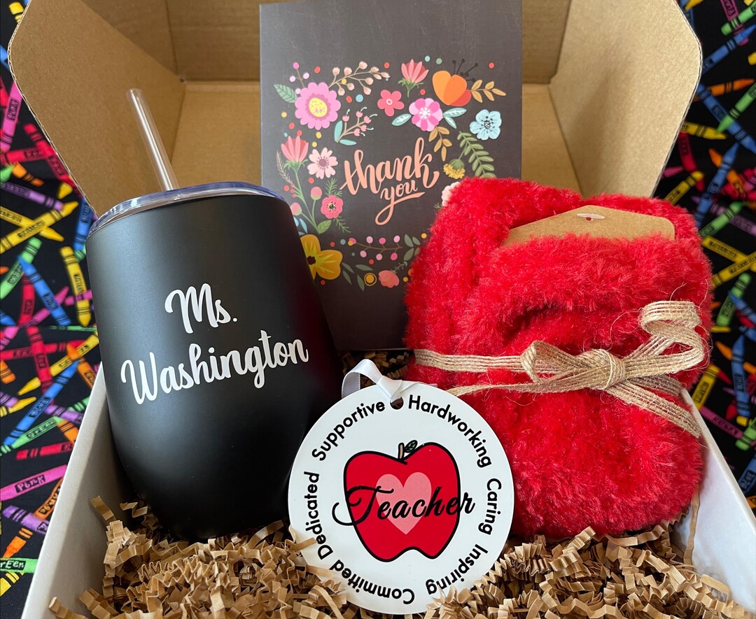 Teacher Gift Box, Personalized Teacher Gift Set, Personalized Teacher ...
