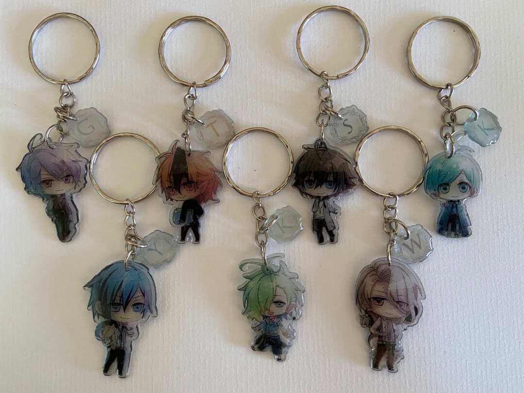 Chibi Glass Heart Princess Acrylic Keychain Gai Yukito Temma Kanata ...