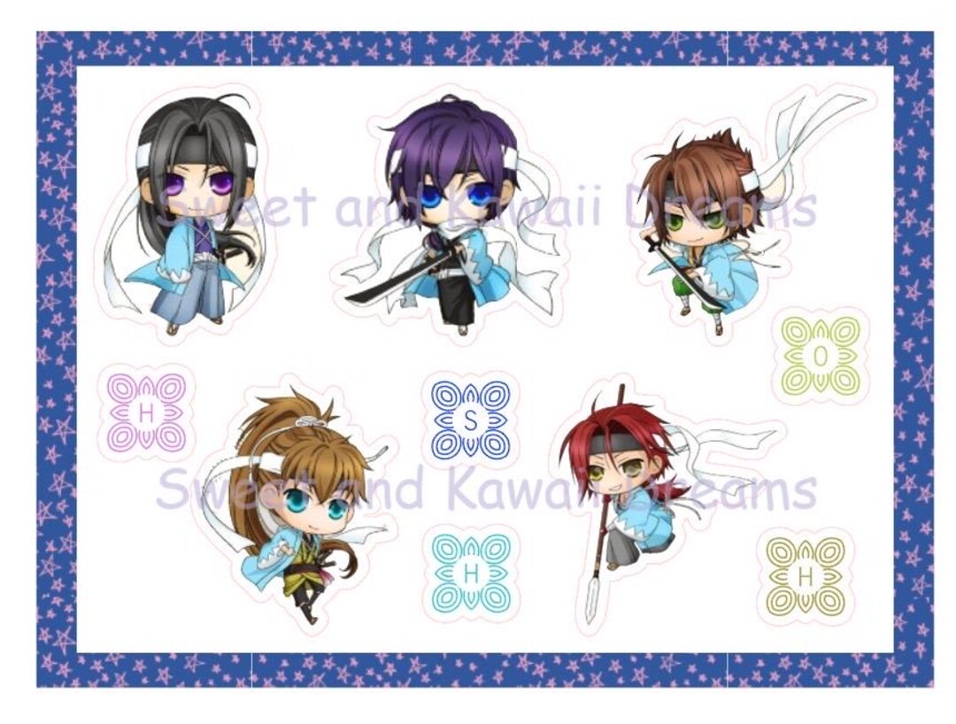 Otome Game Hakuouki Heketsuroku Shinsengumi Stickers - Etsy