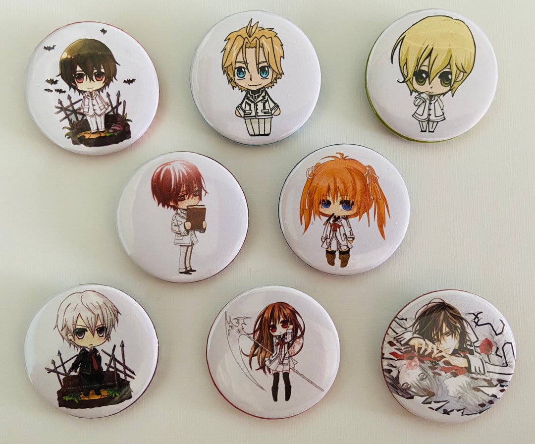 Badges Buttons Mirror Chibi Vampire Knight Kaname Aidou Ichijou Shiki ...