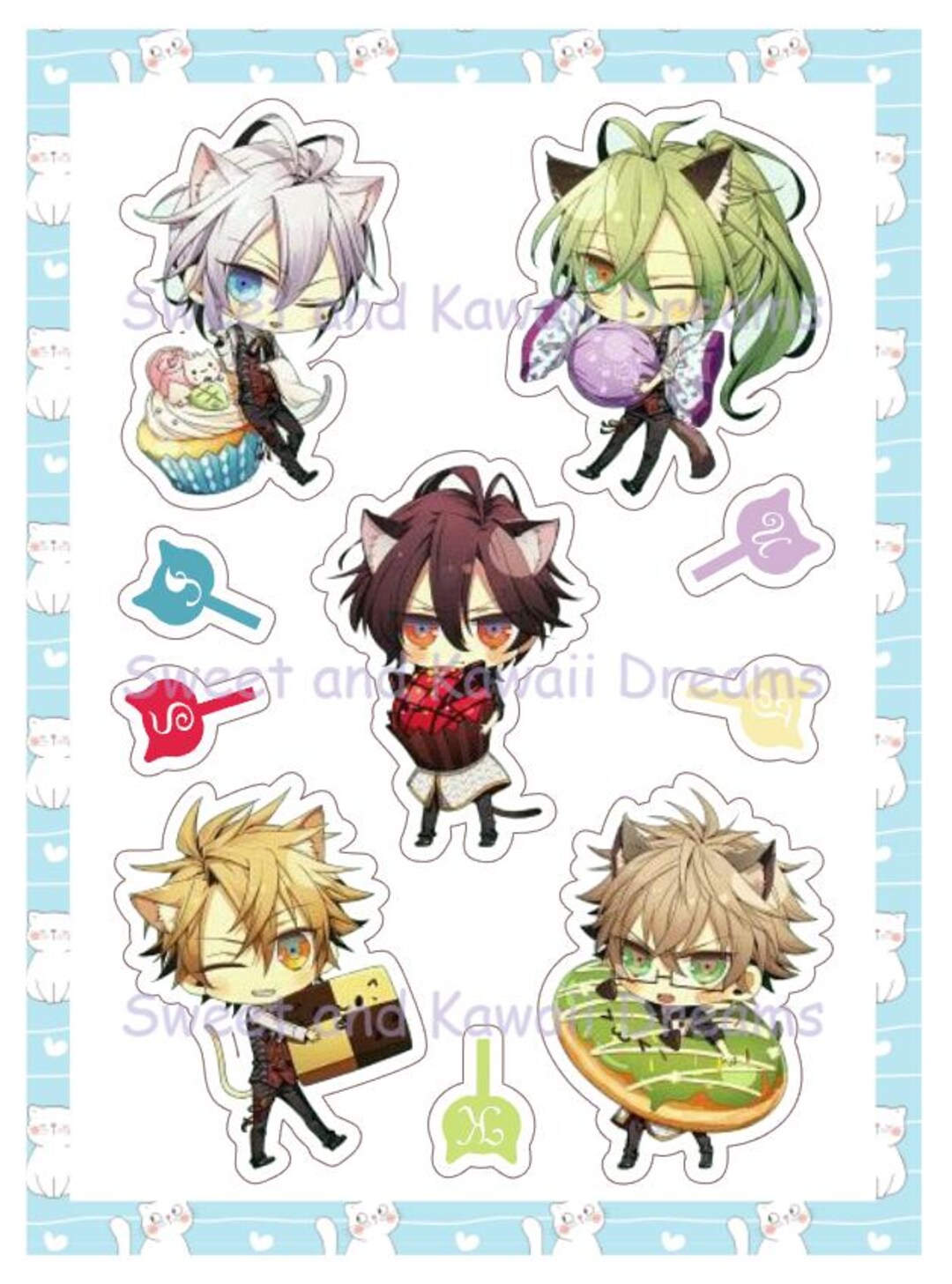 Otome Game Anime Amnesia Memories Digital Stickers - Etsy