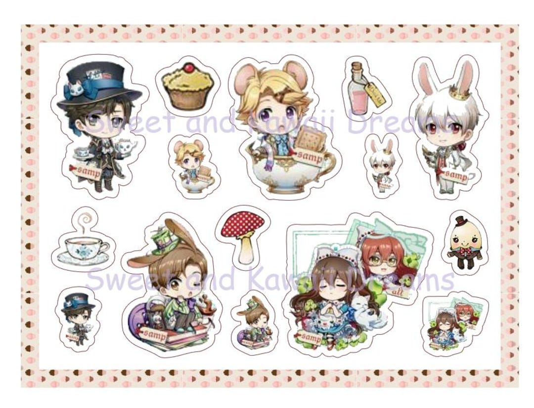 Otome Game Anime Mystic Messenger Digital Stickers - Etsy