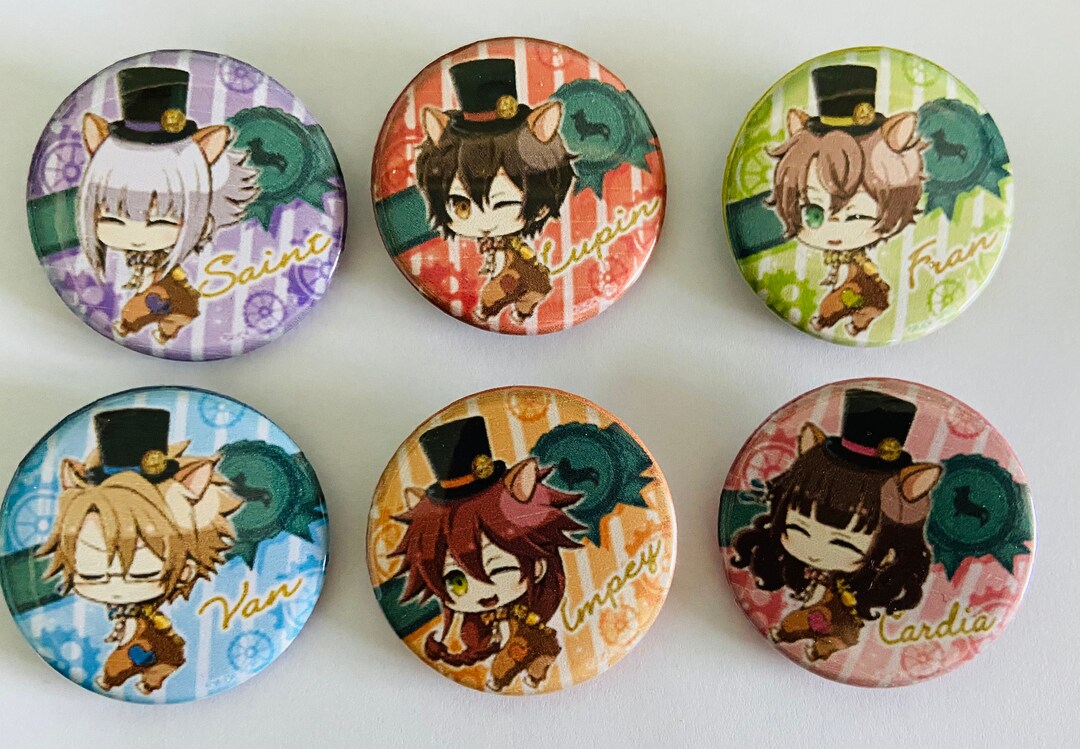 Badges Buttons Code Realize Chibi Saint and Germain Lupine Fran Van ...