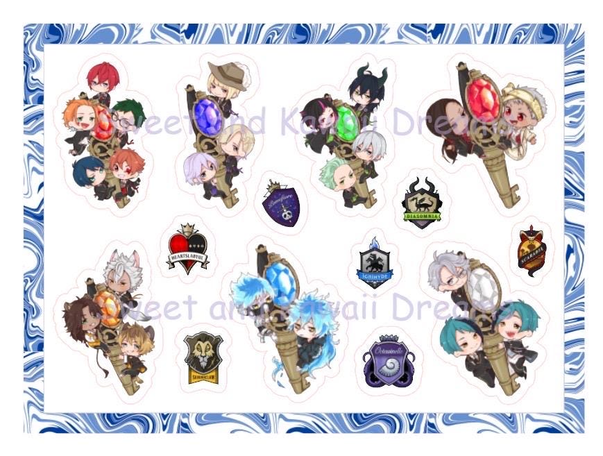 Otome Game Anime Twisted Wonderland Stickers - Etsy