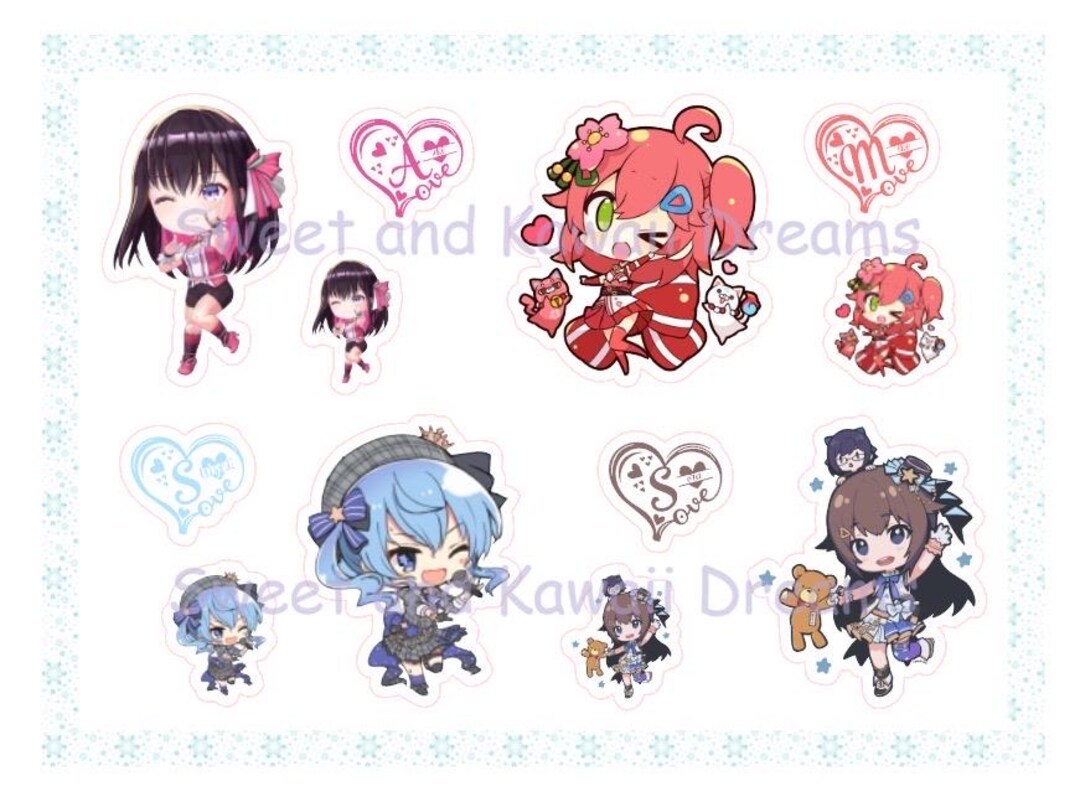 Otome Game Stickers Anime Hololive Gen 0 1 2 3 4 5 GAMERS HOLOX - Etsy