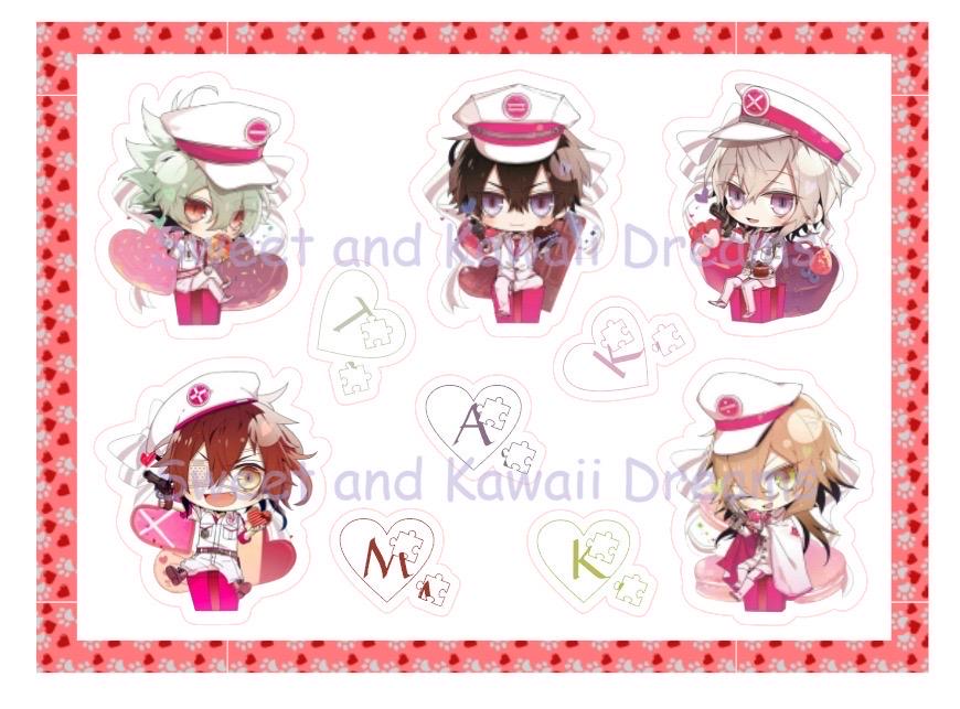 Otome Game Anime Stickers Necklace X Malice CXM - Etsy