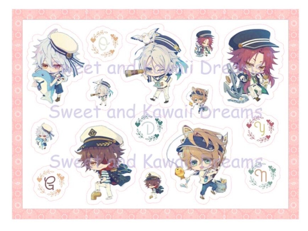 Digital Stickers Otome Game Anime Piofiore No Banshou - Etsy