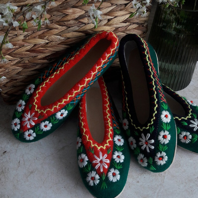 Embroidered Slippers - Etsy