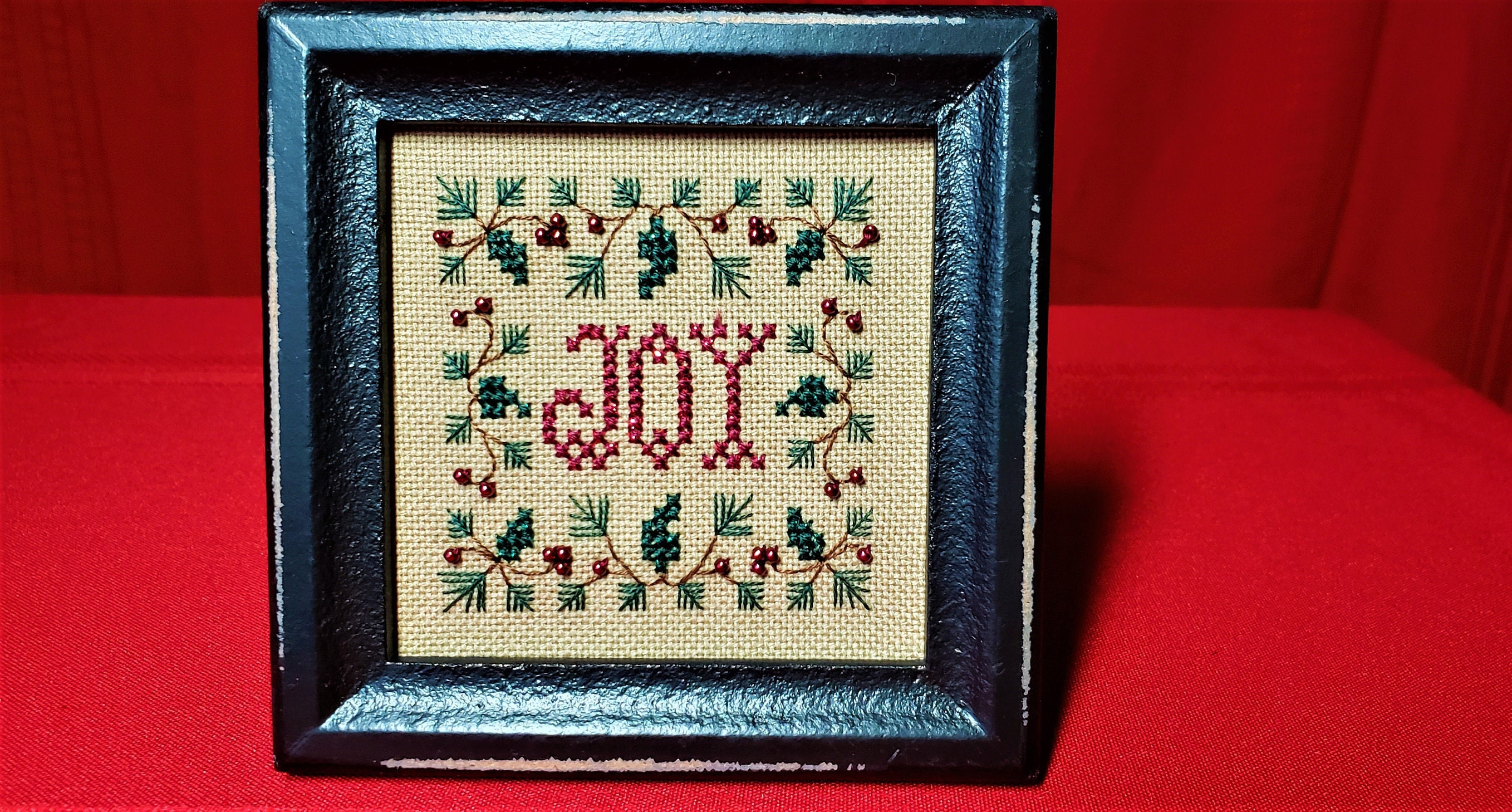 Cross Stitch Mini joy Picture, Finished & Framed - Etsy