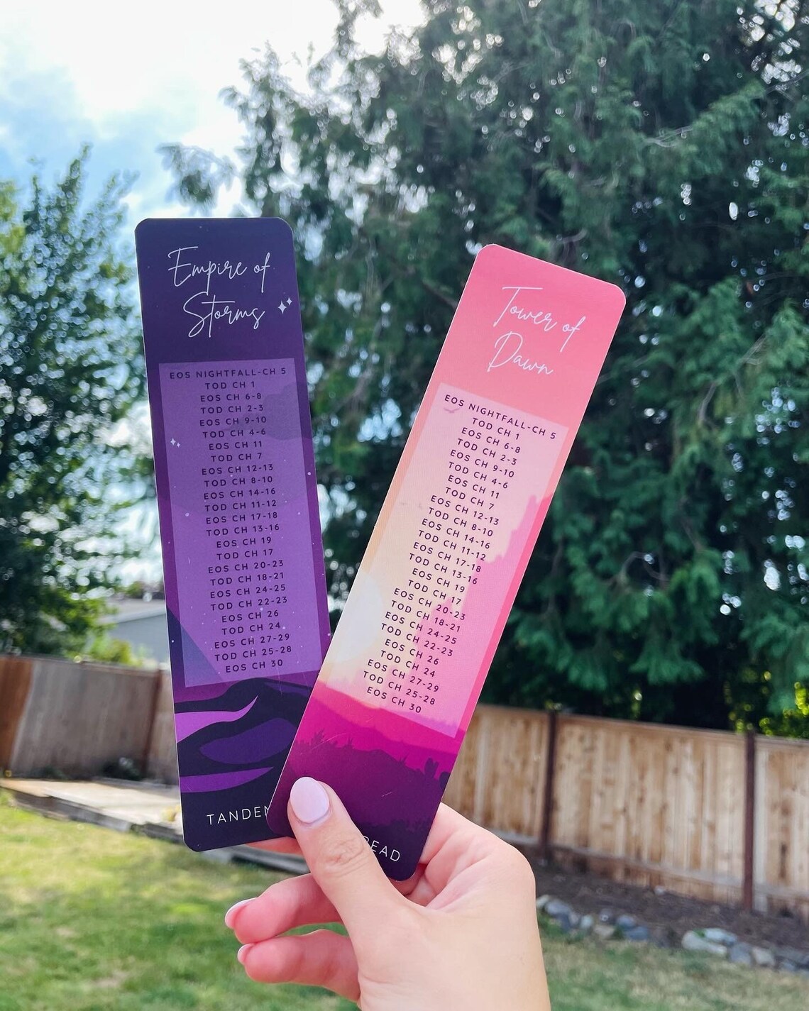 Tandem Read Bookmarks Empire of Storms & Tower of Dawn Throne of Glass ...