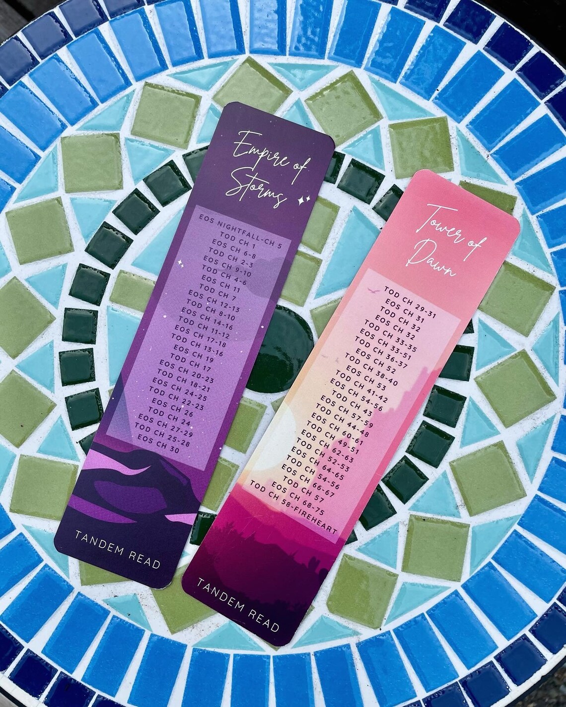 Tandem Read Bookmarks Empire of Storms & Tower of Dawn Throne of Glass ...