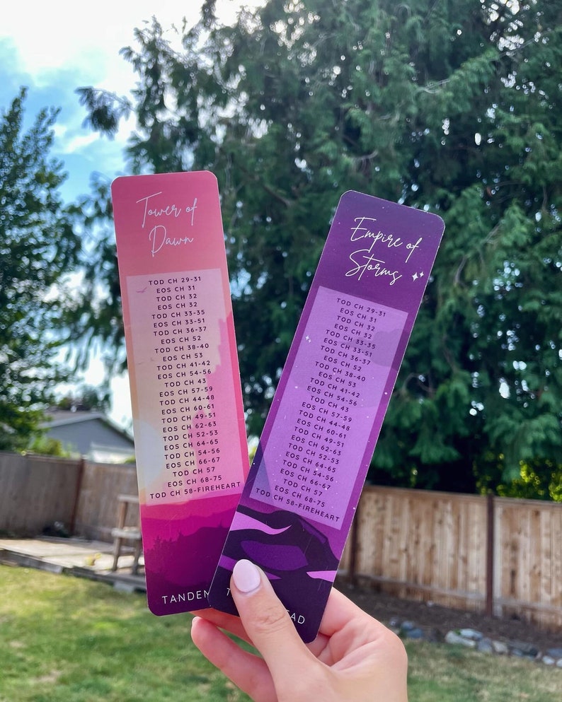 Tandem Read Bookmarks Empire of Storms & Tower of Dawn Throne of Glass ...