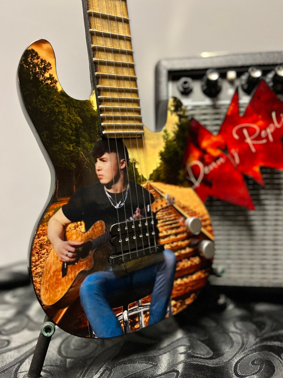 Custom Image Guitar, Art , Personalized Picture Art ~ Wooden Picture ...