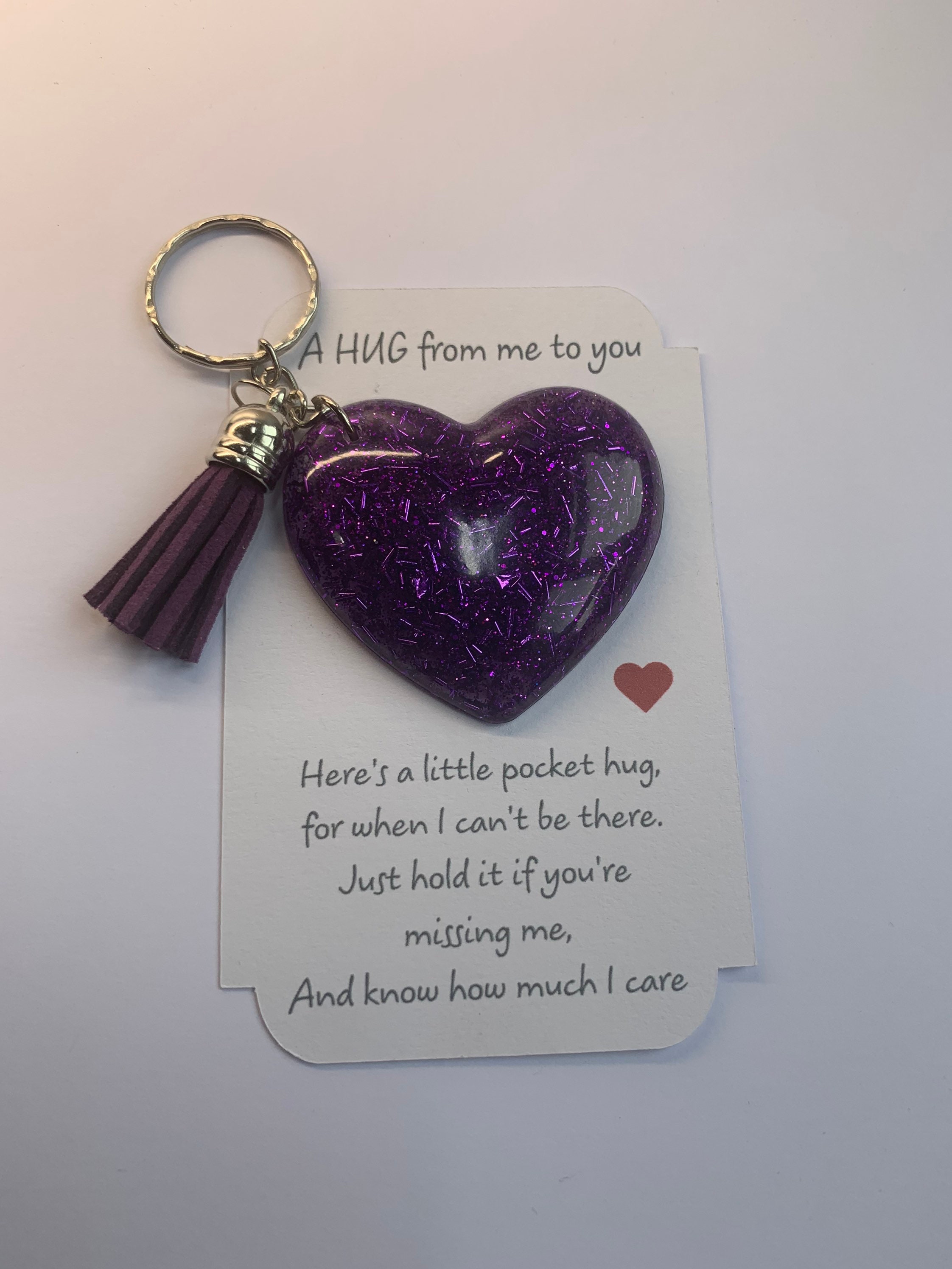 Love Heart Keyring Good Luck Key Ring Good Luck Pocket - Etsy