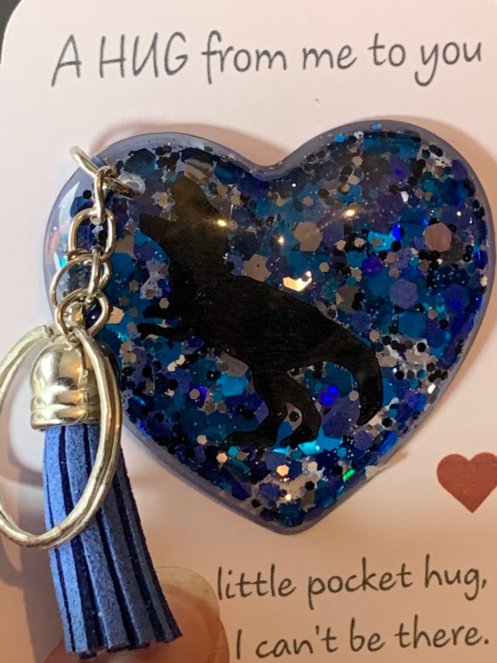 Love Heart Keyring Good Luck Key Ring Good Luck Pocket - Etsy