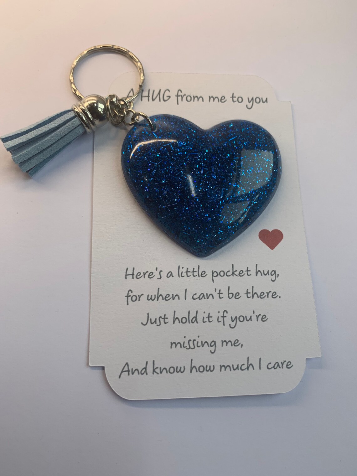 Love Heart Keyring Good Luck Key Ring Good Luck Pocket - Etsy