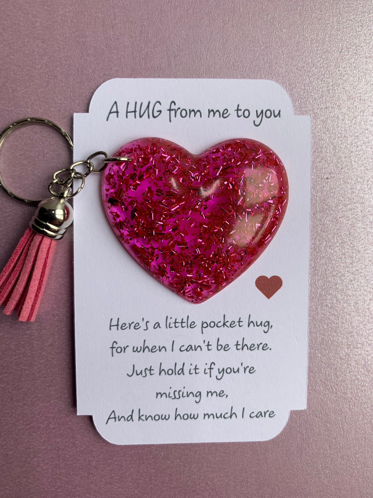 Love Heart Keyring Good Luck Key Ring Good Luck Pocket - Etsy