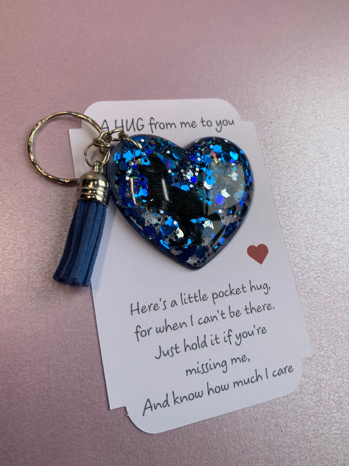 Love Heart Keyring Good Luck Key Ring Good Luck Pocket - Etsy