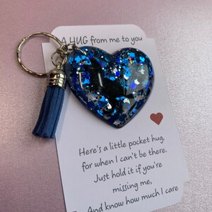 Love Heart Keyring Good Luck Key Ring Good Luck Pocket - Etsy