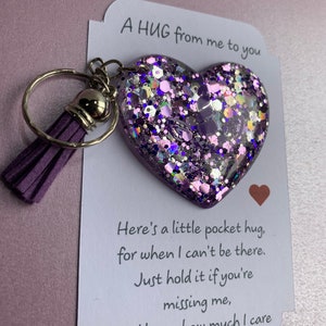 Love Heart Keyring Good Luck Key Ring Good Luck Pocket - Etsy