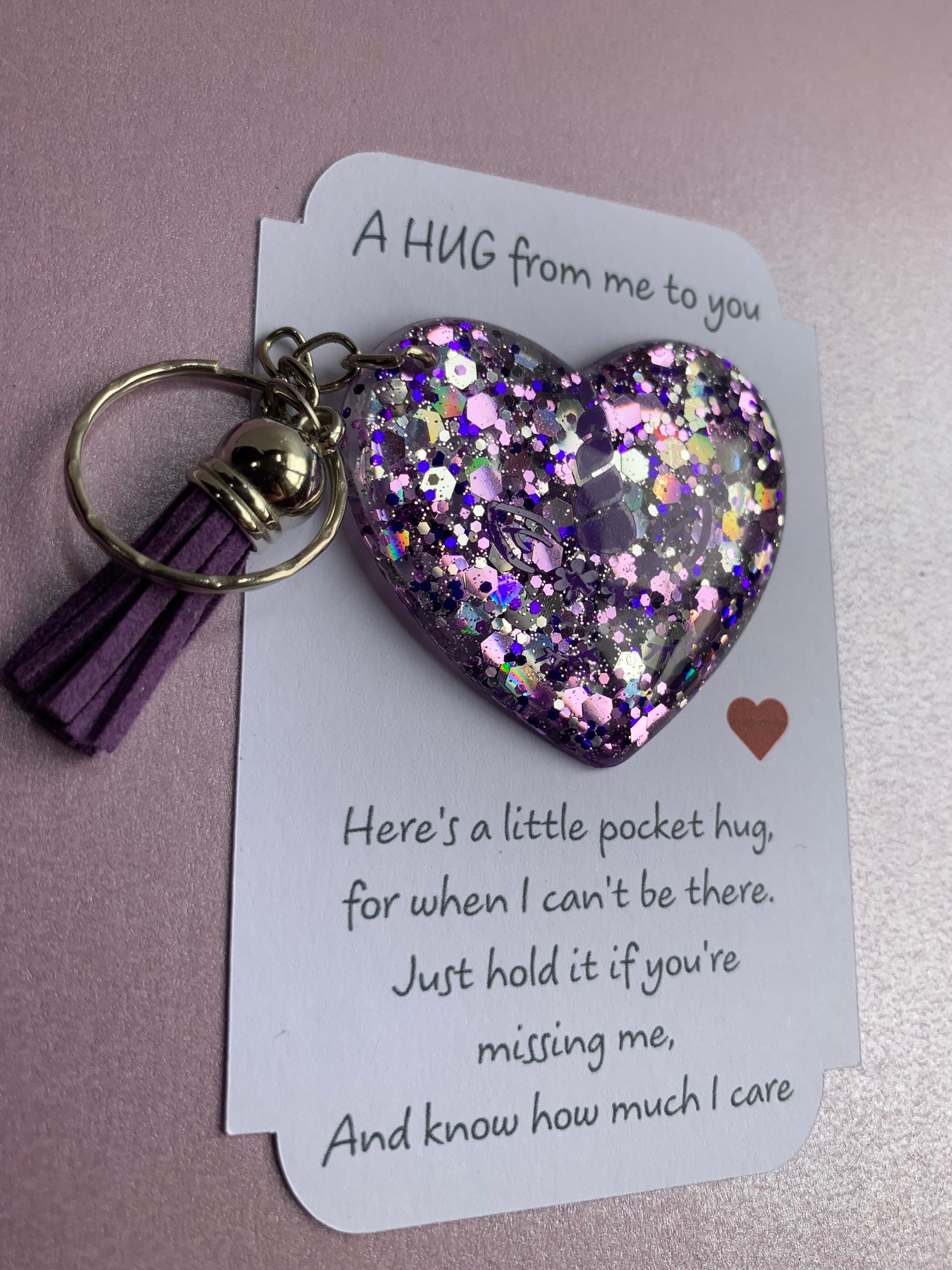 Love Heart Keyring Good Luck Key Ring Good Luck Pocket - Etsy