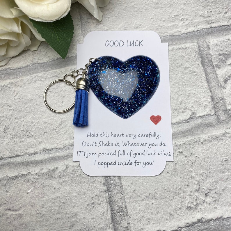 Love Heart Keyring, Good Luck Key Ring, Good Luck Pocket Hearts, Good ...